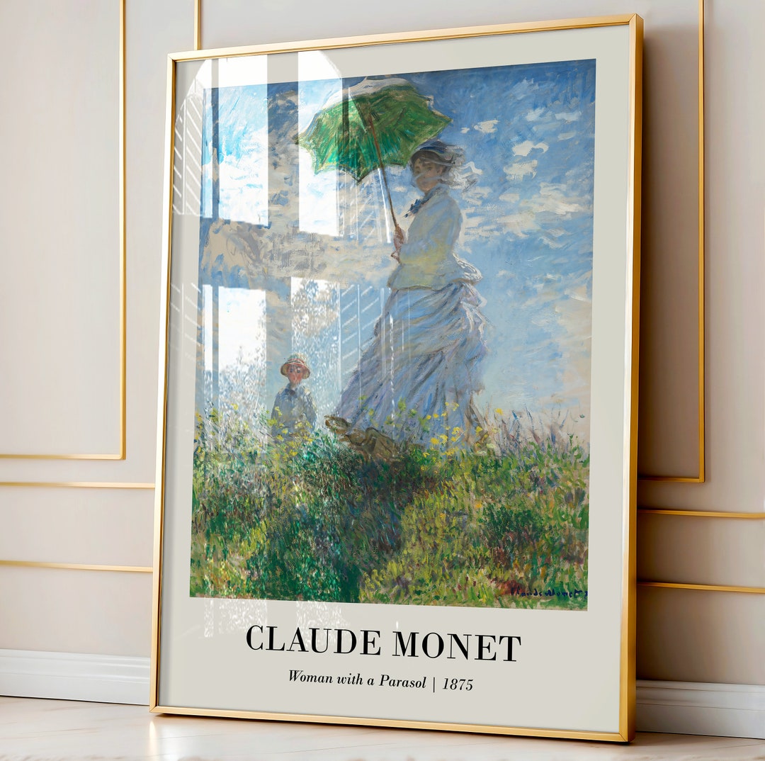 Claude Monet Poster | Claude Monet Wall Art | Vintage Woman Poster ...