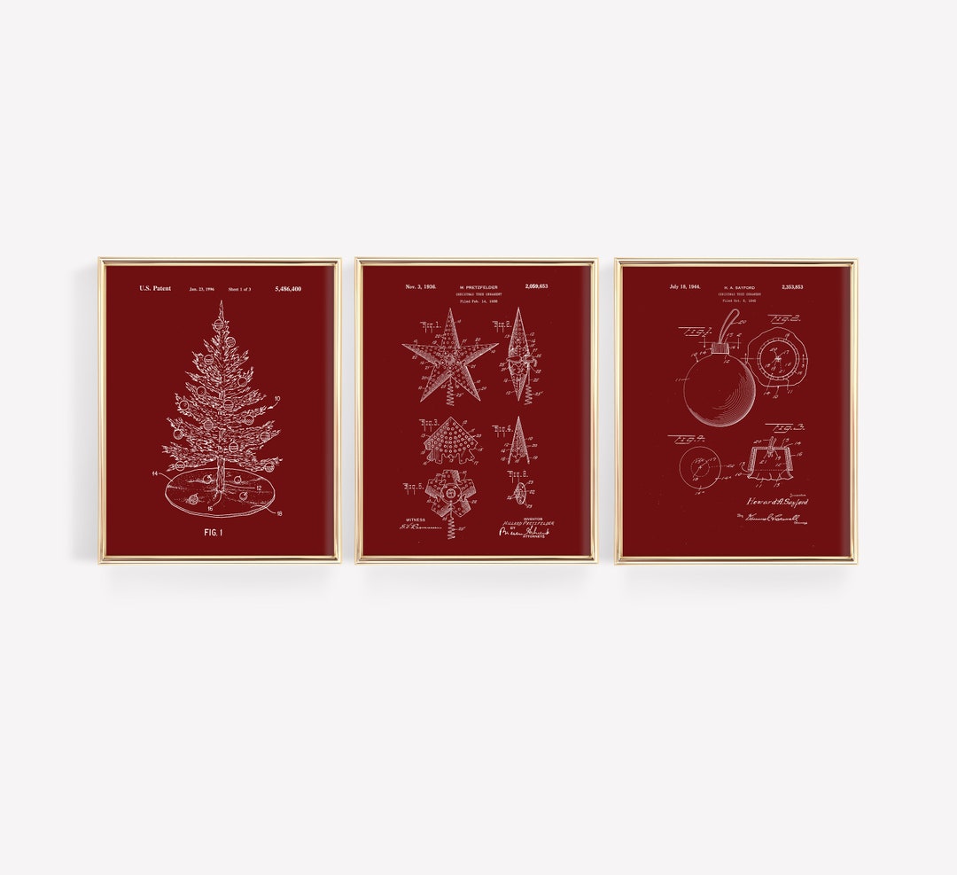 Vintage Christmas Patents Set of 3 C. 1900 | Vintage Christmas Patent ...