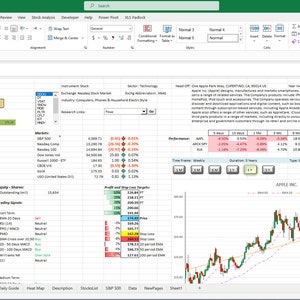 Advanced Excel Stocks Analysis and Charting Tool With Trend Indicator ...