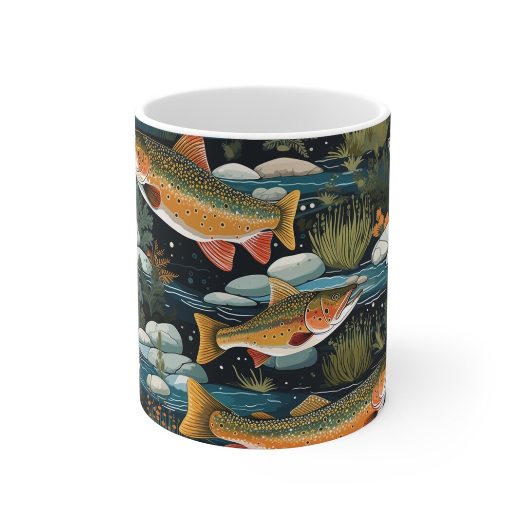 Coffee Mug Trout Fishing Brook Trout Mug Coffee Mug Tea Fisherman - Etsy