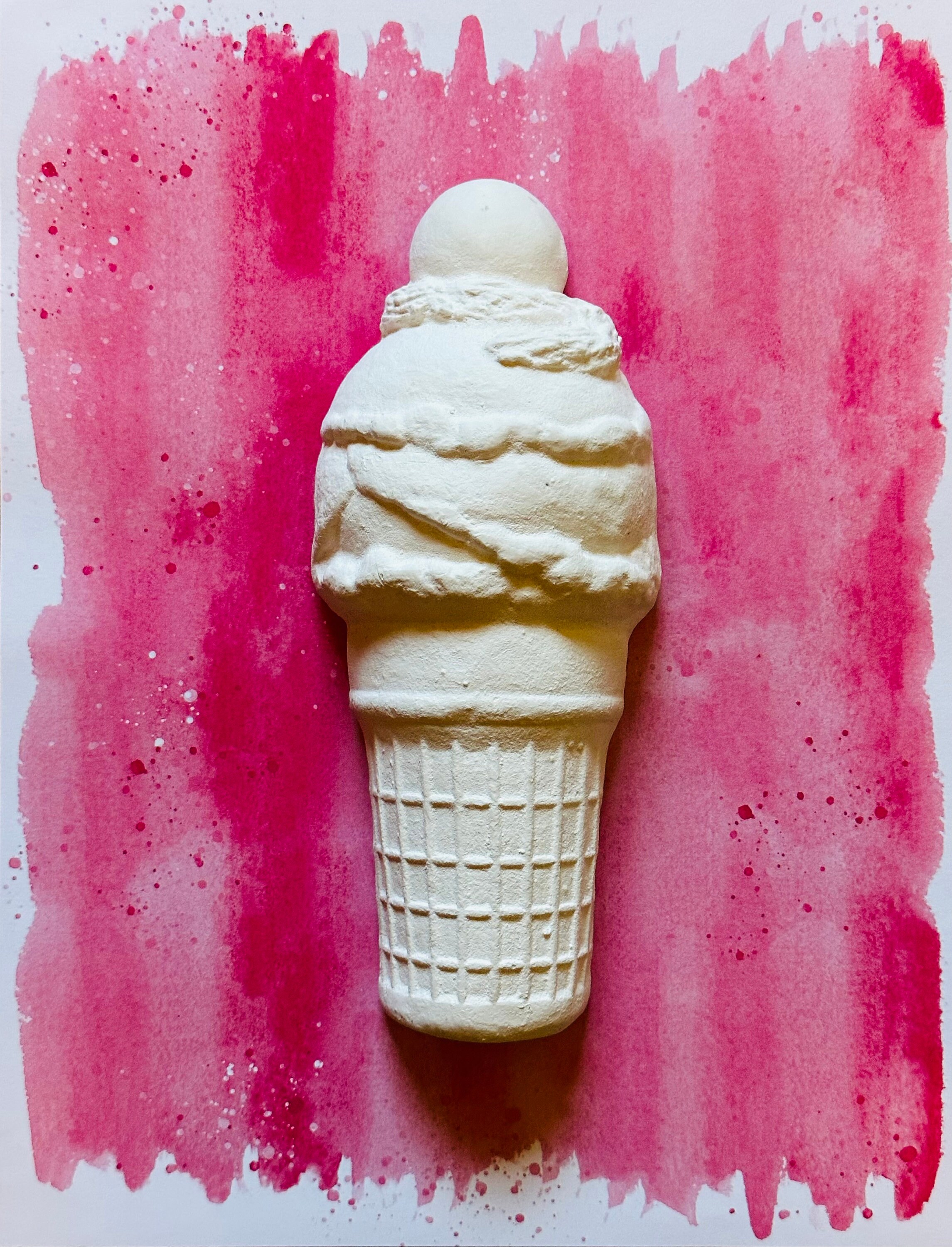 Ice Cream Cone Plaster Craft Kit, Includes Paint Pod and Paintbrush ...