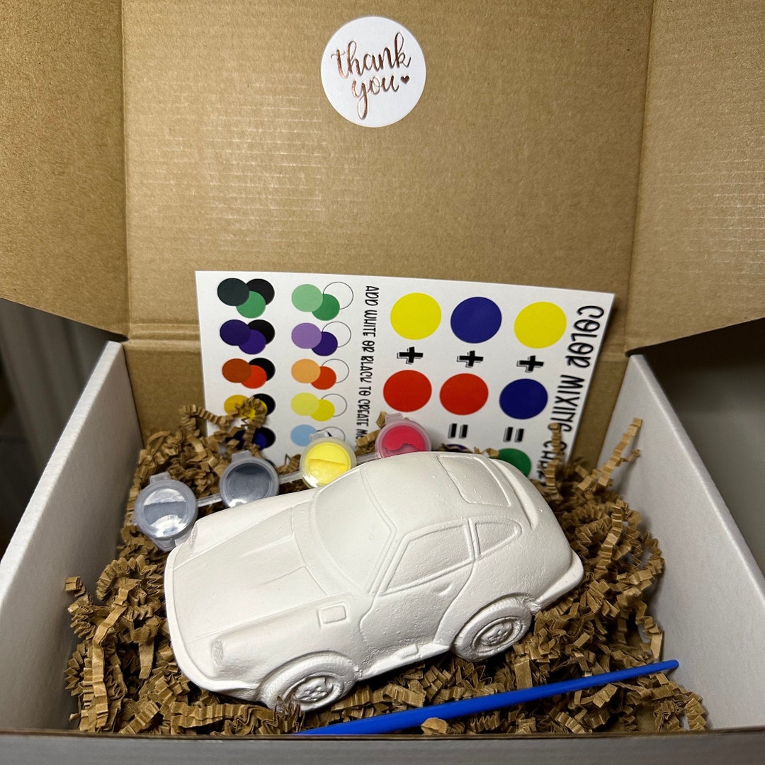 Race Car Plaster Craft Kit, Boys, Girls, Cars, Kids Crafts, Ready to ...