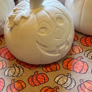 3D Halloween Pumpkin Plaster Craft, Includes Paint Pod and Paintbrush ...