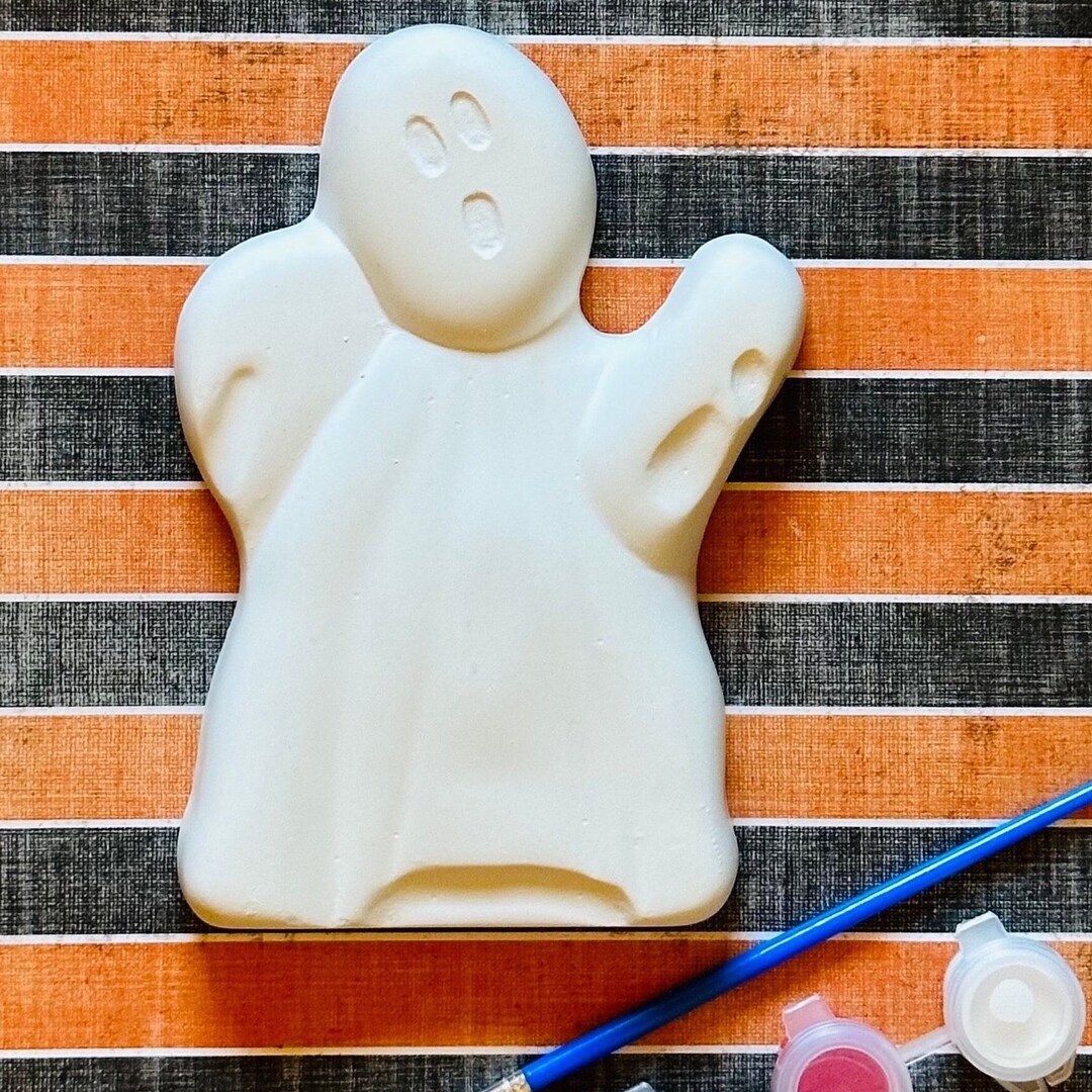 Halloween Ghost Plaster Craft Kit, Includes Paint Pod and Paintbrush ...