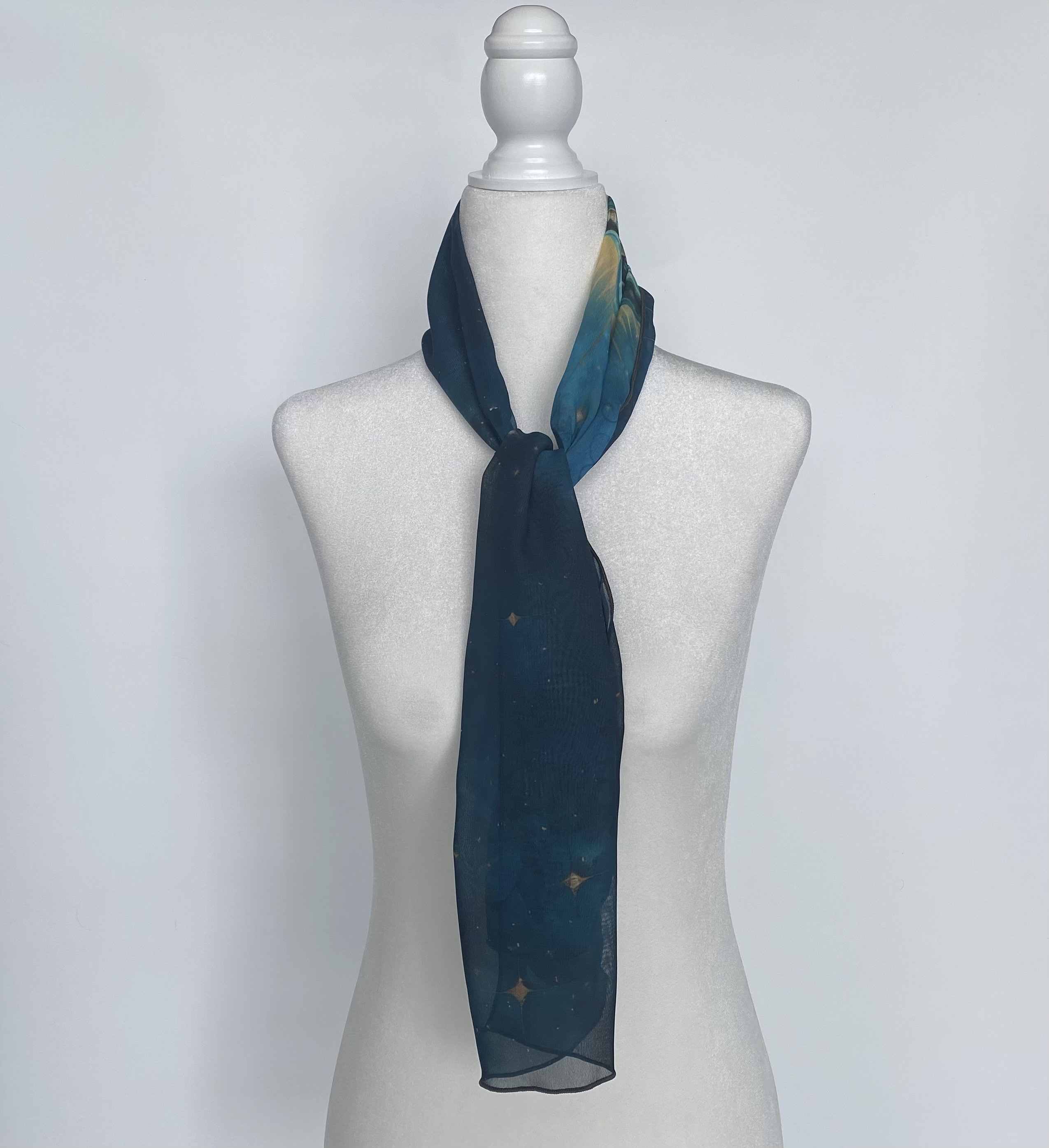 Our Lady of Guadalupe Real Silk or Polyester 10x45 Long Scarves, Virgen ...