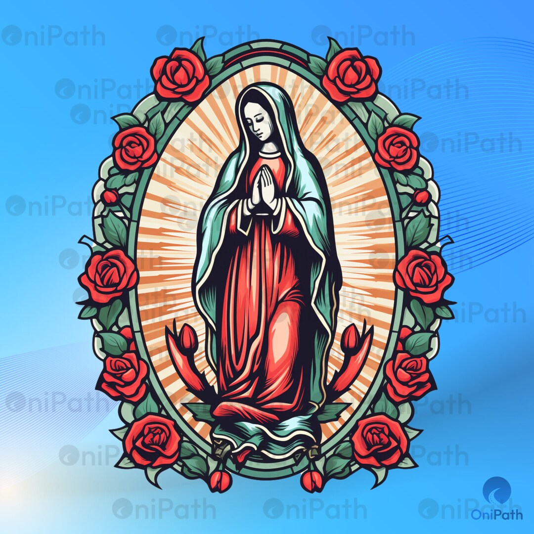 Our Lady of Guadalupe Red Roses PNG Sublimation Design, Virgin Mary PNG ...