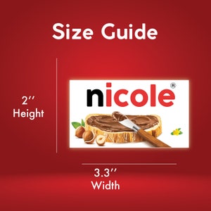 Personalized Nutella Jar Nutella Label Digital File - Etsy