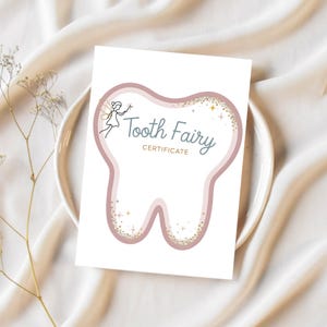 Printable Tooth Fairy Certificate: Lost Tooth Award Keepsake (PDF) - Etsy
