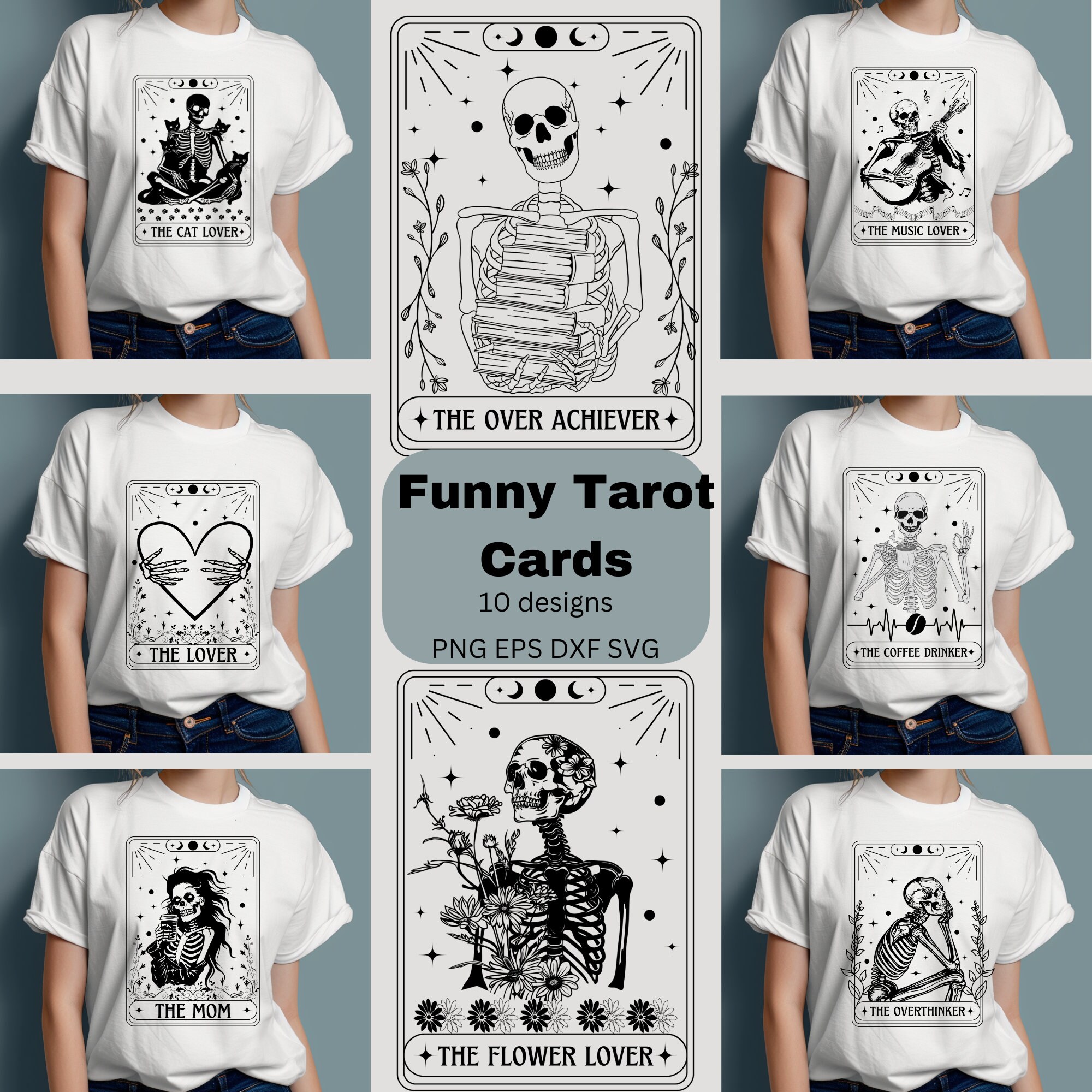 Tarot Cards Funny SVG Bundle, Tarot Cards, Gothic, Shirt Designs, Funny ...