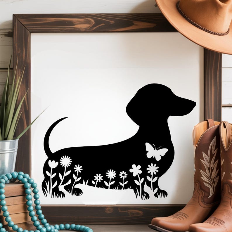 Dachshund Dog Silhouette SVG for Cricut & Laser Cut - Etsy