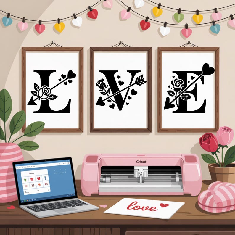 Valentine Alphabet SVG – Love Letter Cut Files (ZIP Download) - Etsy