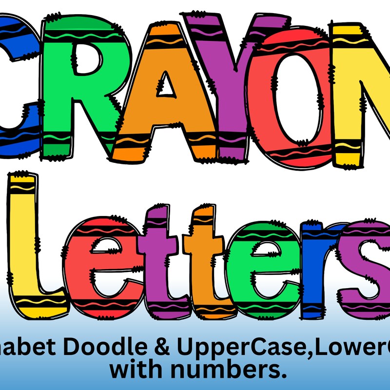 Letter Crayon - Etsy