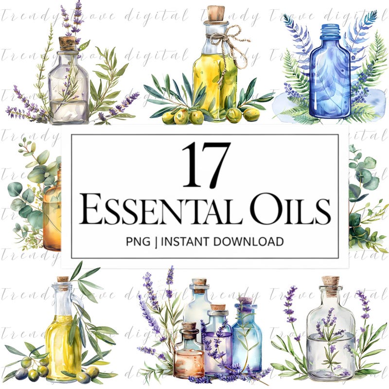 Essential Oil Clipart - Etsy