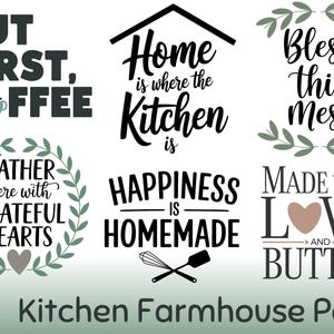Modern Farmhouse SVG Quotes Bundle, 15 Rustic Home Decor Designs ...