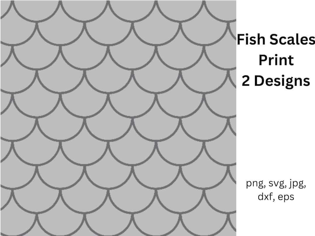 Fish Scales Print Svg, Mermaid Scales Png, Animals Print, Jpg, Svg, Dxf ...