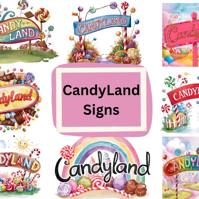Candyland Printable Signs - Etsy