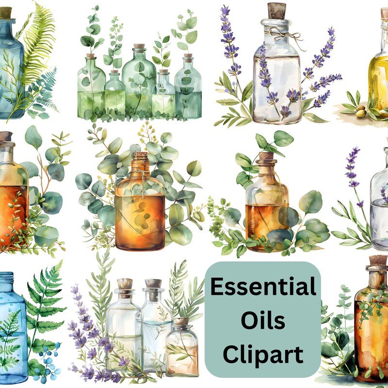 Essential Oil Clipart - Etsy