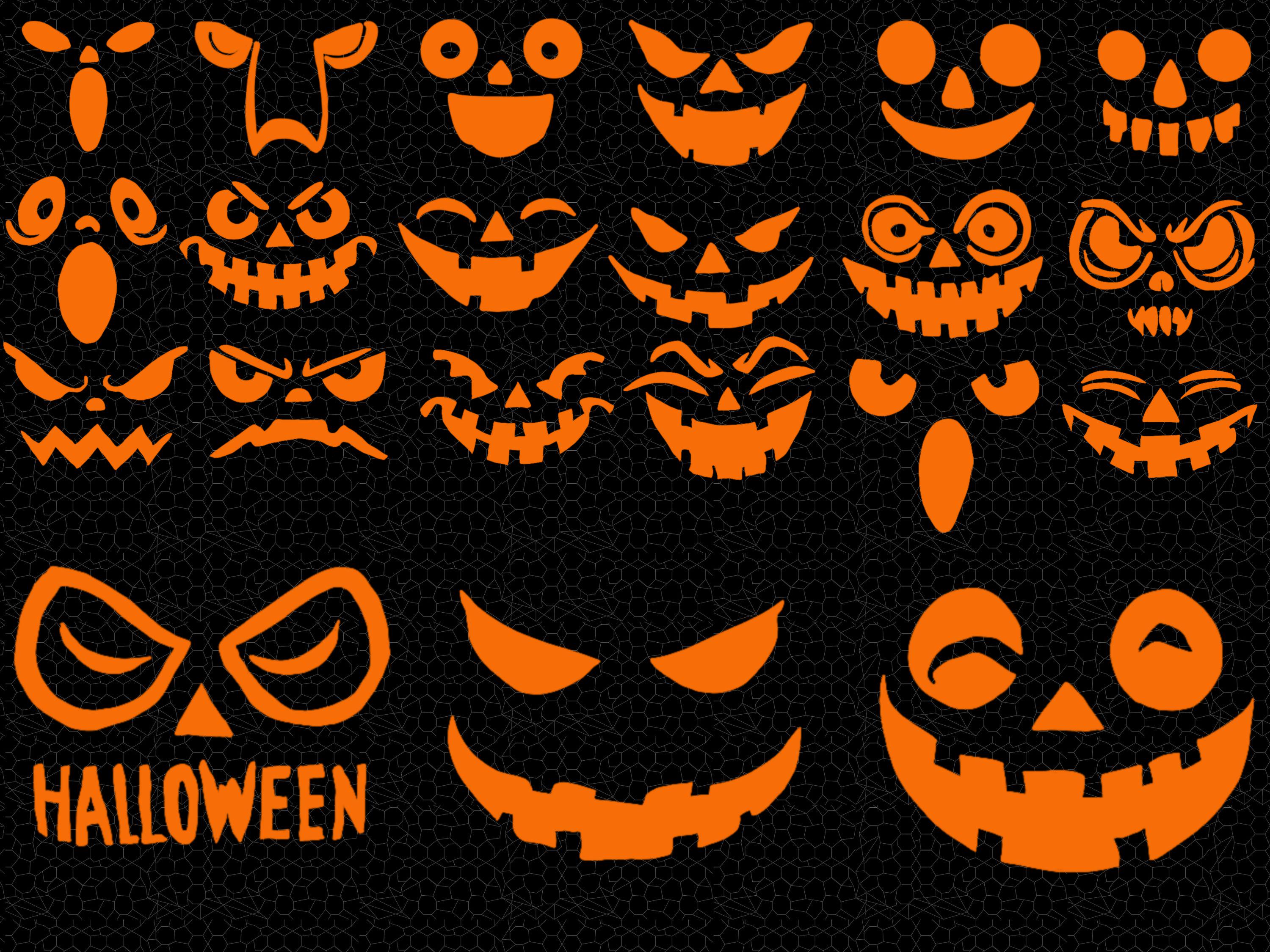 Pumpkin Face, Jack O Lantern Faces, Halloween, Pumpkin Faces Clipart ...