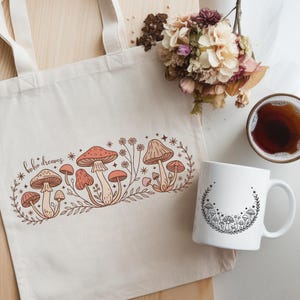Boho Mushroom Borders & Frames: Forest Clipart Bundle (SVG, PNG ...