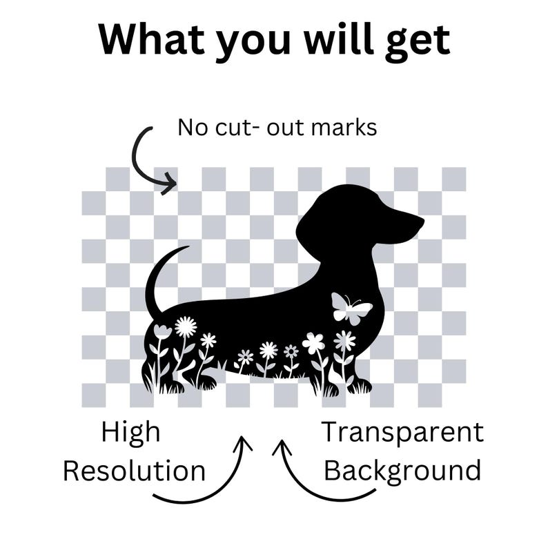 Dachshund Dog Silhouette SVG for Cricut & Laser Cut - Etsy
