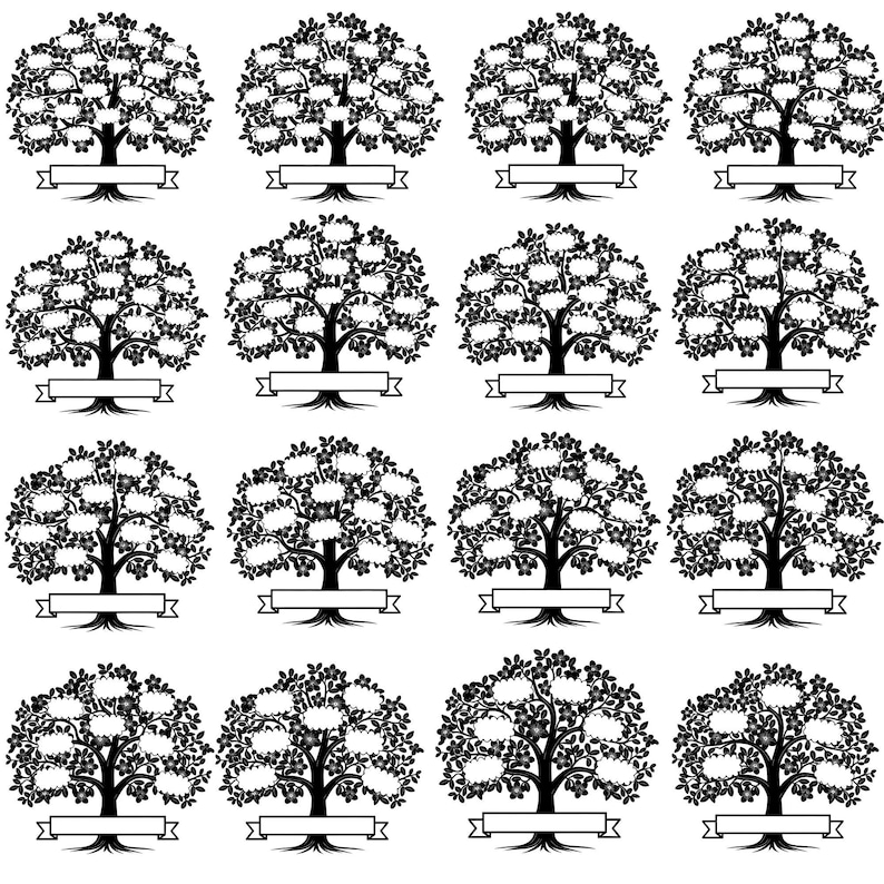 Family Tree SVG: Genealogy Laser Cut File - Etsy