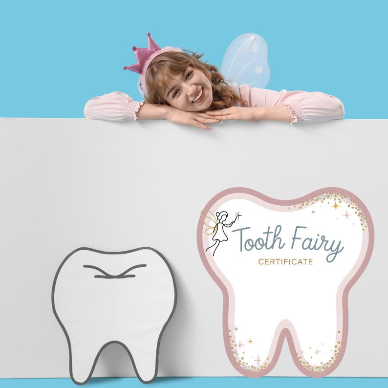 Printable Tooth Fairy Certificate: Lost Tooth Award Keepsake (PDF) - Etsy