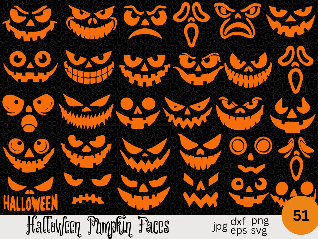 Pumpkin Face, Jack O Lantern Faces, Halloween, Pumpkin Faces Clipart ...