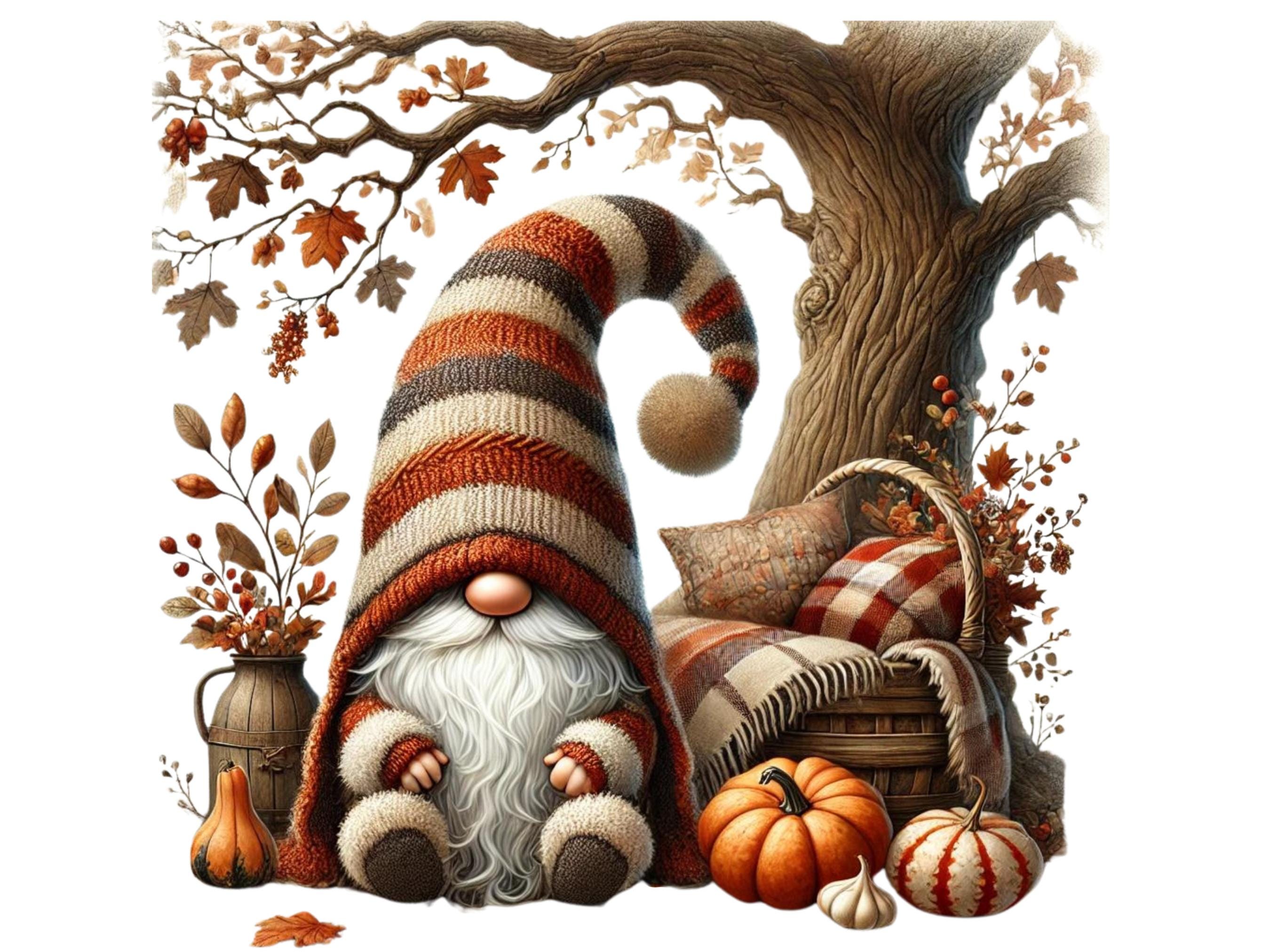 Autumn Gnome Clipart: Thanksgiving Pumpkin PNG (digital Download) - Etsy
