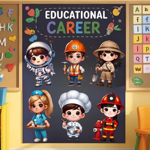 Careers Kids Clipart Bundle, 44 Professions PNG, Cute Job Characters ...