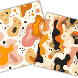 Retro Groovy Paper Patterns Digital Scrapbook Rainbow Birthday 70s ...