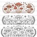 Boho Mushroom Borders & Frames: Forest Clipart Bundle (SVG, PNG ...