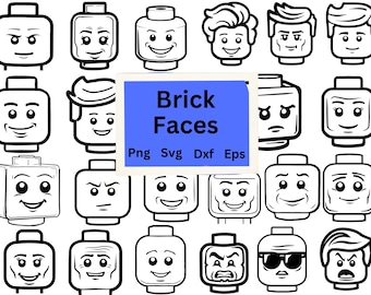 Brick Faces Svg - Etsy