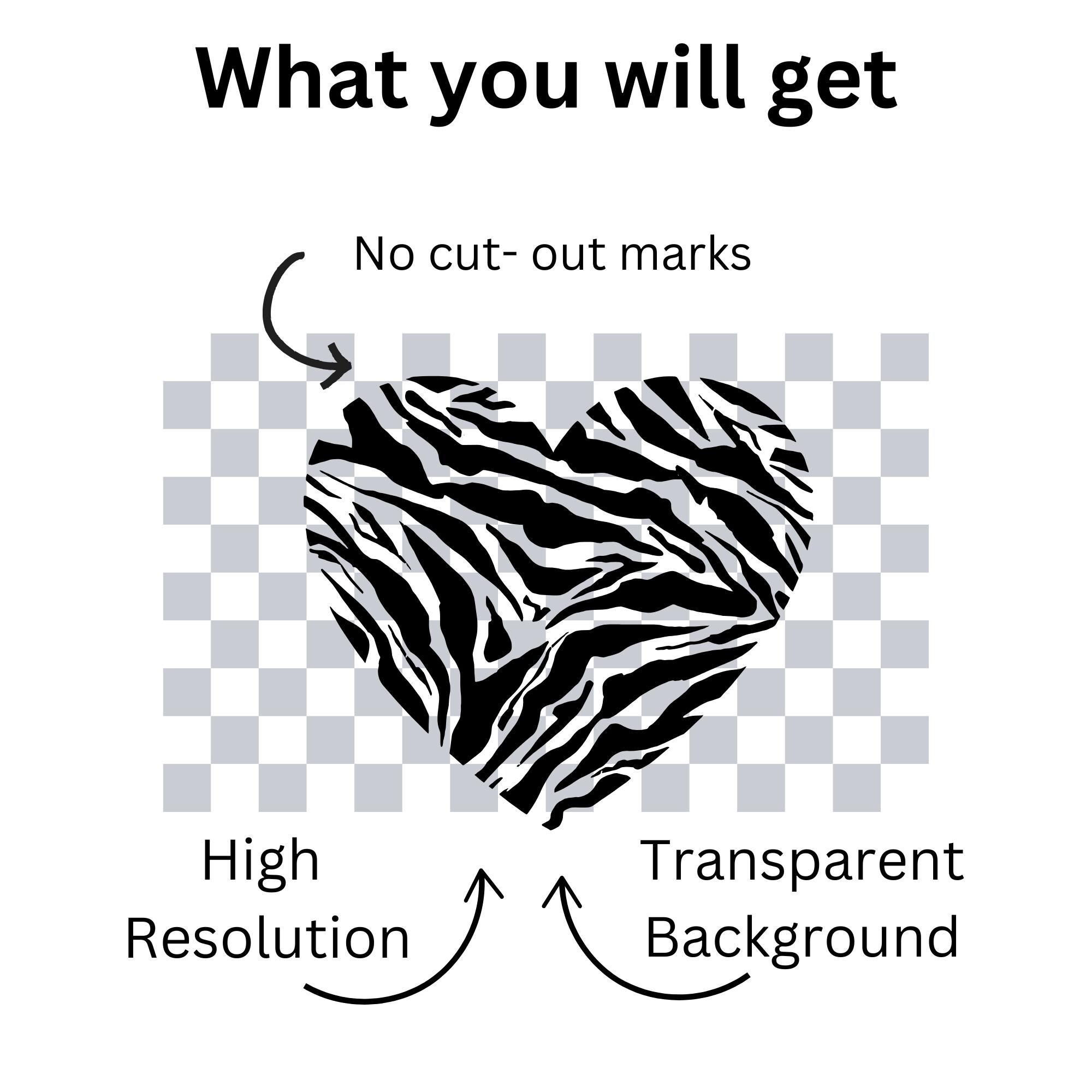 Zebra Heart SVG – Animal Print Cut File (instant Download) - Etsy