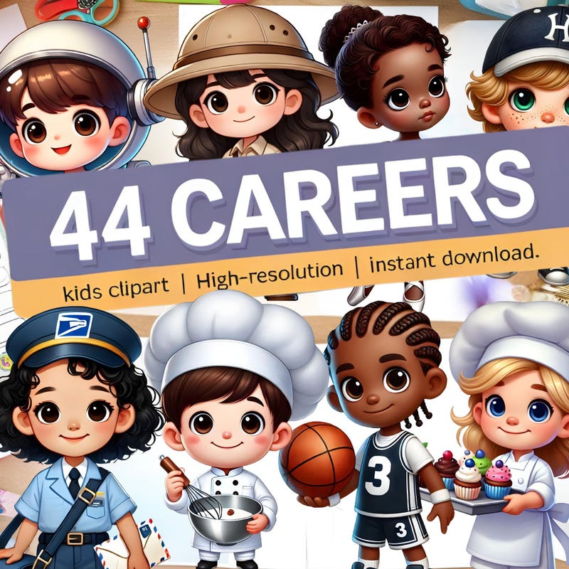 Kids Professions Clip Art - Etsy