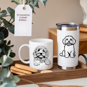 Cavapoo SVG Bundle, Cute Cavapoo Clipart, Doodle Dog PNG, Cavapoo ...