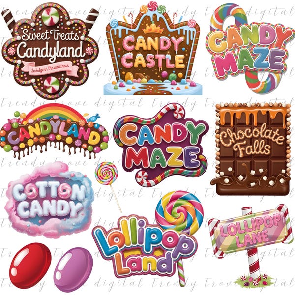 Candyland Printable Signs - Etsy