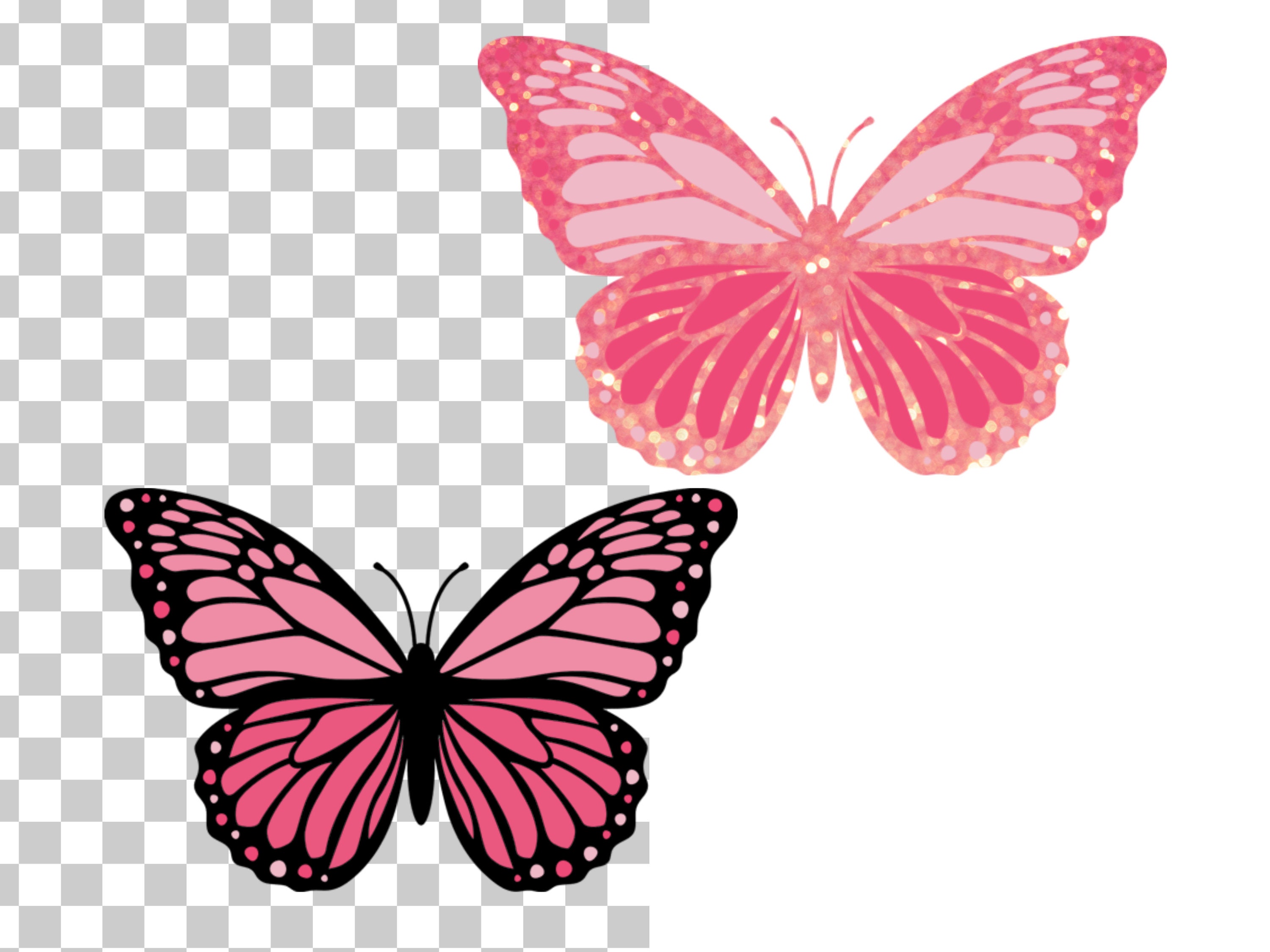 Glitter Butterfly Clipart - Colorful Digital Butterflies - Instant ...