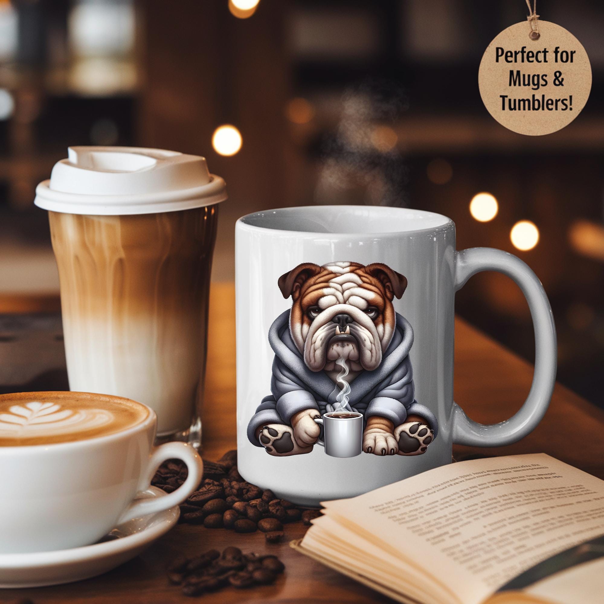 Grumpy Dogs With Coffee PNG Clipart: 34 Funny Puppy Digital Stickers - Etsy