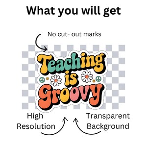 Retro Teacher PNG Bundle: 70s Groovy Classroom Quotes (instant Download ...