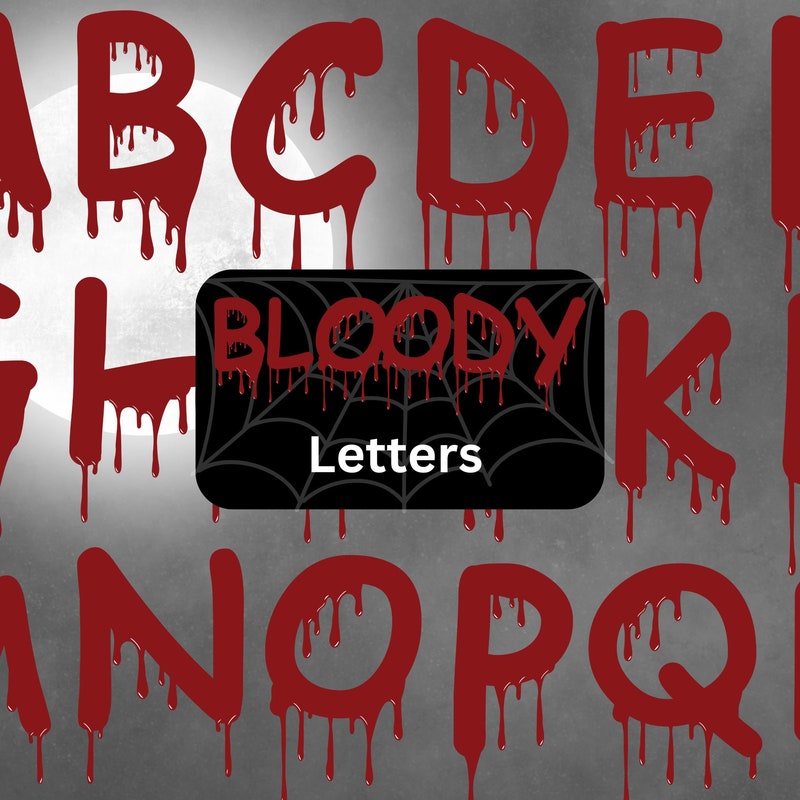 Bloody Letters - Etsy