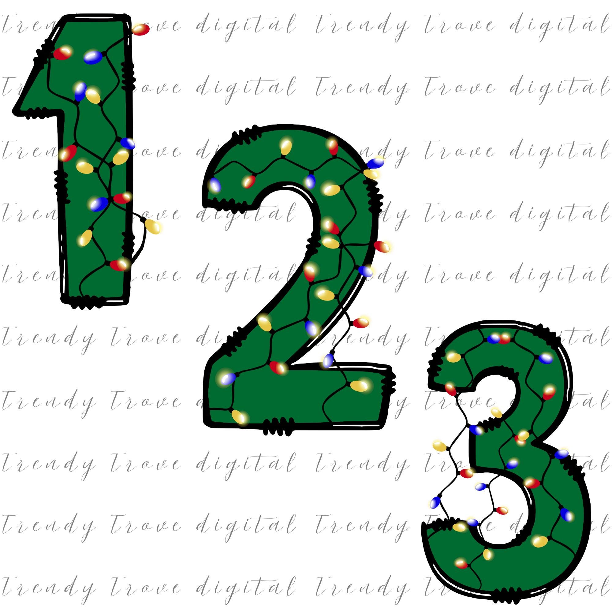 Christmas Lights Alphabet PNG Bundle: Festive Font, Cricut Cut Files - Etsy