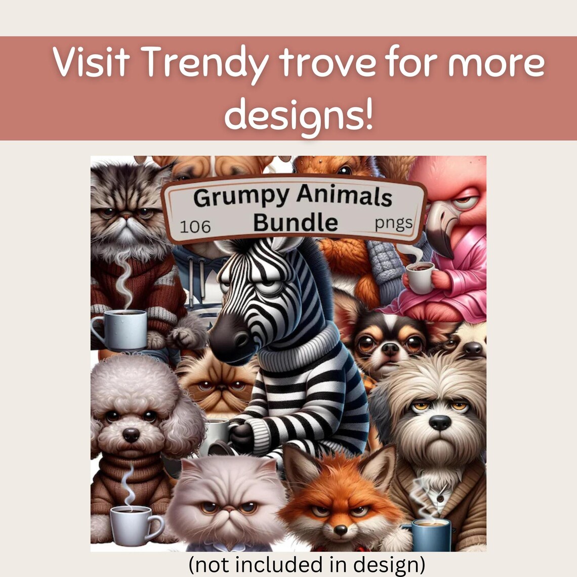 Grumpy Dogs With Coffee PNG Clipart: 34 Funny Puppy Digital Stickers - Etsy