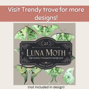 Luna Moth SVG Bundle: Celestial Insect Cut Files (digital Download) - Etsy