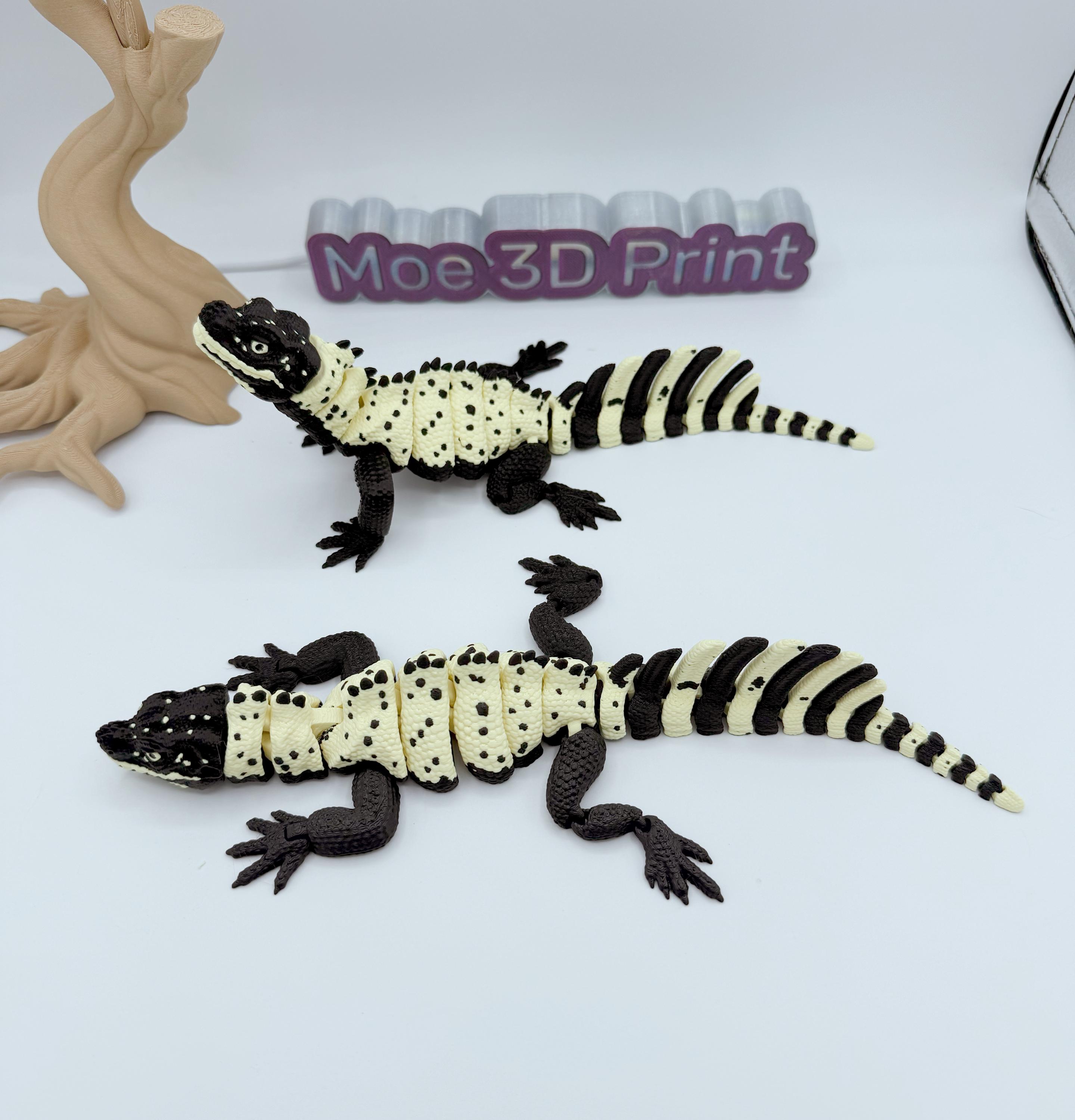 3D Printed Sailfin Lizard / Sailfin Dragon Super Movable Articulated ...