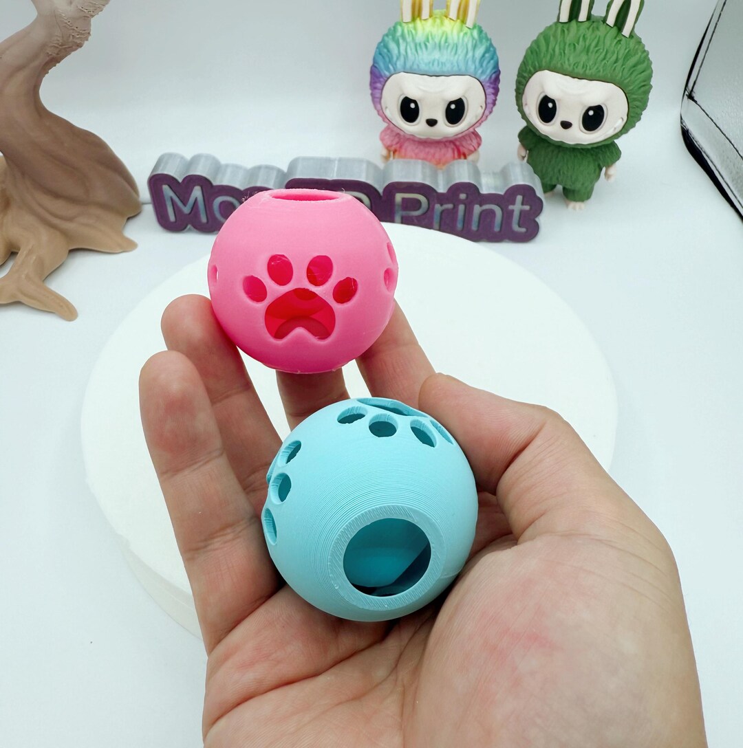 Moehearts 4 Pack Cat's Paw Bell Fidget Toy-3d Printed Toys for Cat ...