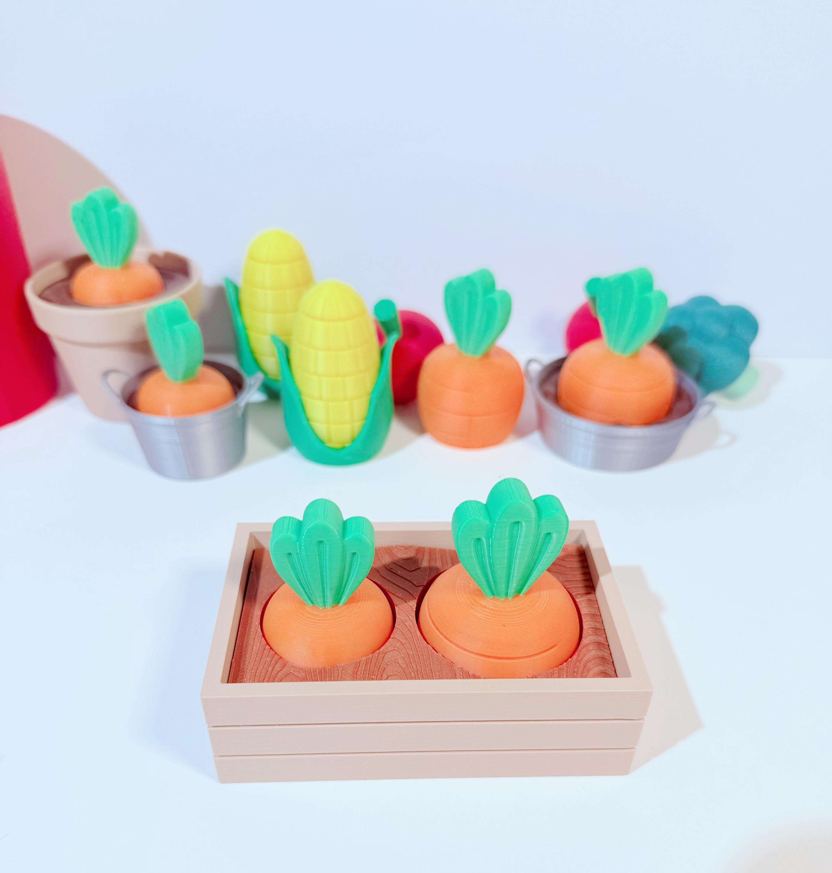 3d Printed Fidget Garden, Fidget Vegetables, Fidget Toy, ADHD Toy, Stim ...