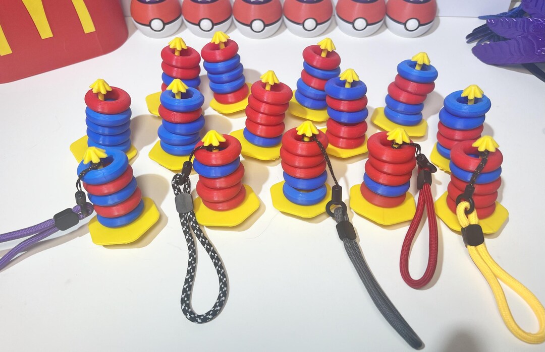 3D Printed VEX VRC High Stakes Mobile Goal and Ring Toy Whit Team ...