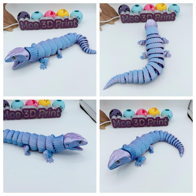 Blue Tongued Skink, Moehearts 3D Printed Articulated Skink | Lizard ...