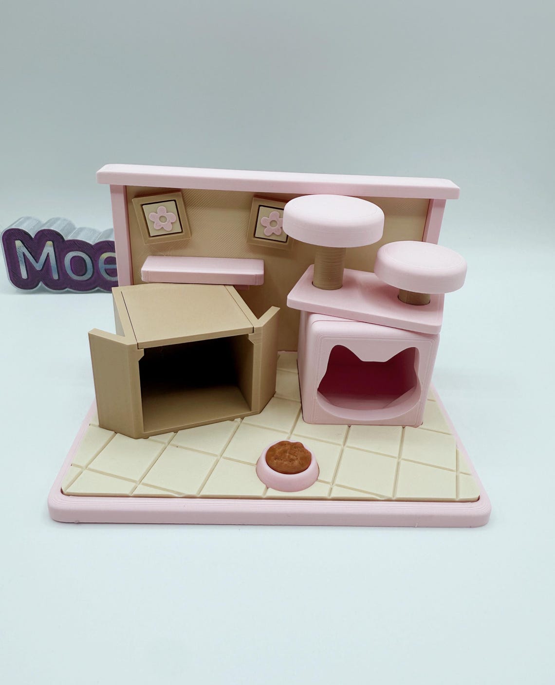 3D Printed Articulated Kitty Cat Playset & Movable Props | Desk Decor ...