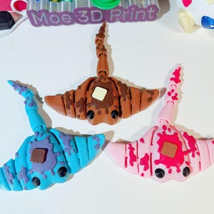 3D Printed Flappy Jacks Articulating Stingray Fidget Toy - Desk Decor ...